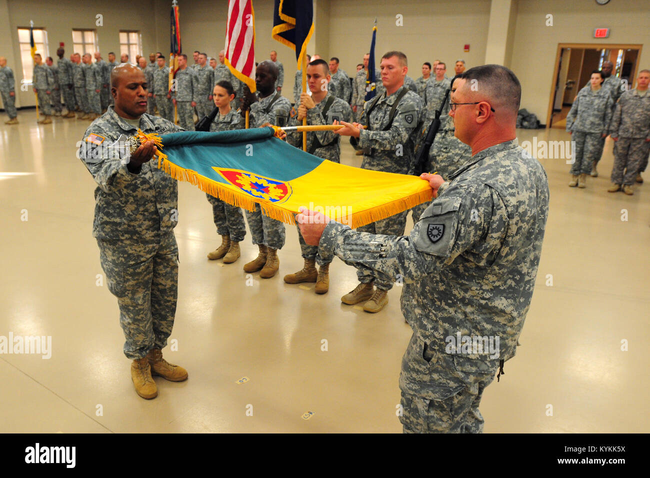 Col. John H. Edwards Jr. (left) and Command Sgt. Maj. Mark Tolliver ...