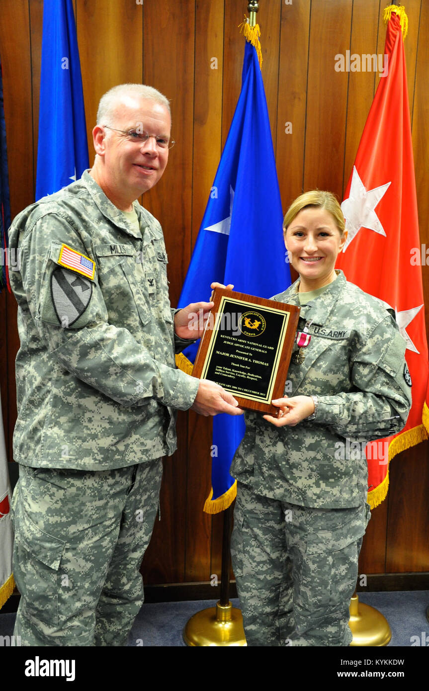 Maj. Jennifer Thomas, formerly Jennifer Steele, is honored at a going ...