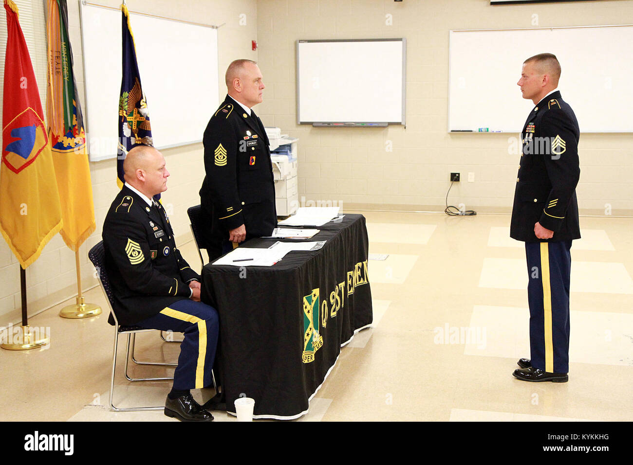 Staff Sgt. Nicholas Anglin with the 201st Engineer Battalion appears ...