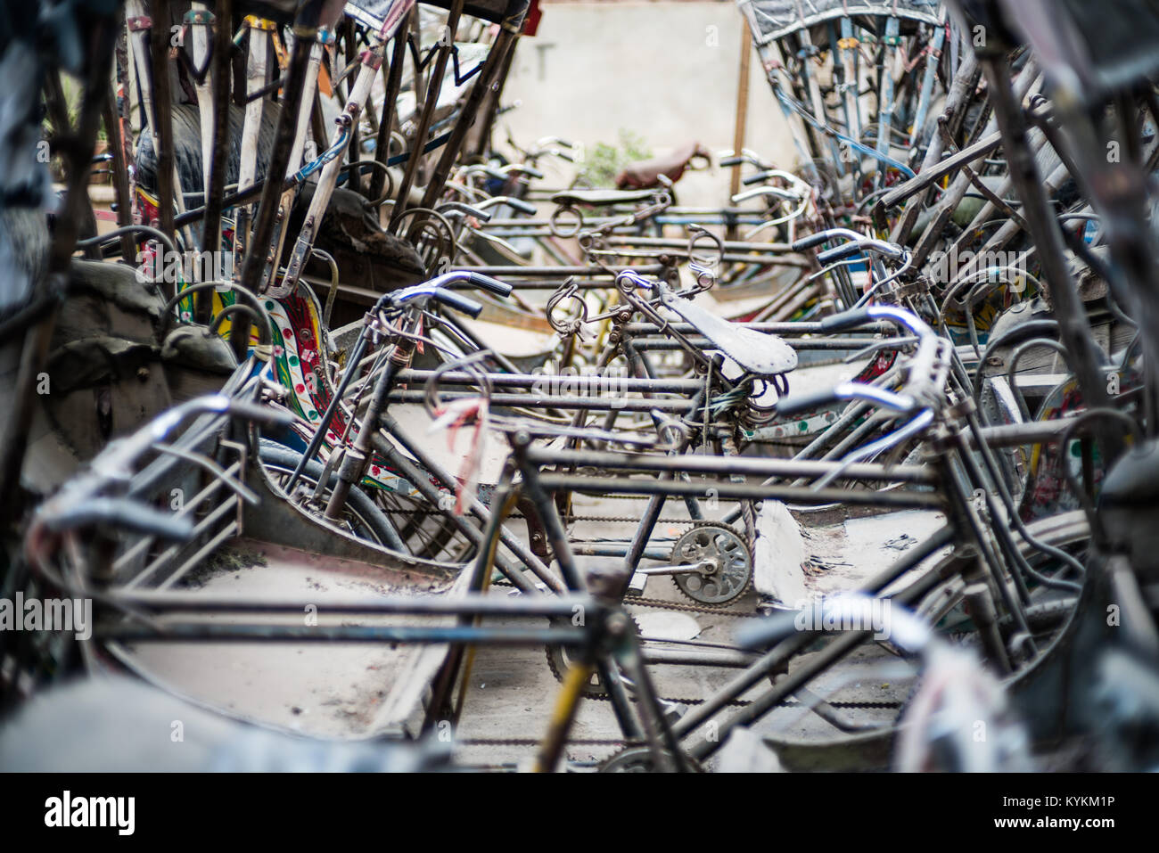 Old rickshaw in the steet of the Kathmandu, Nepal, Asia Stock Photo - Alamy