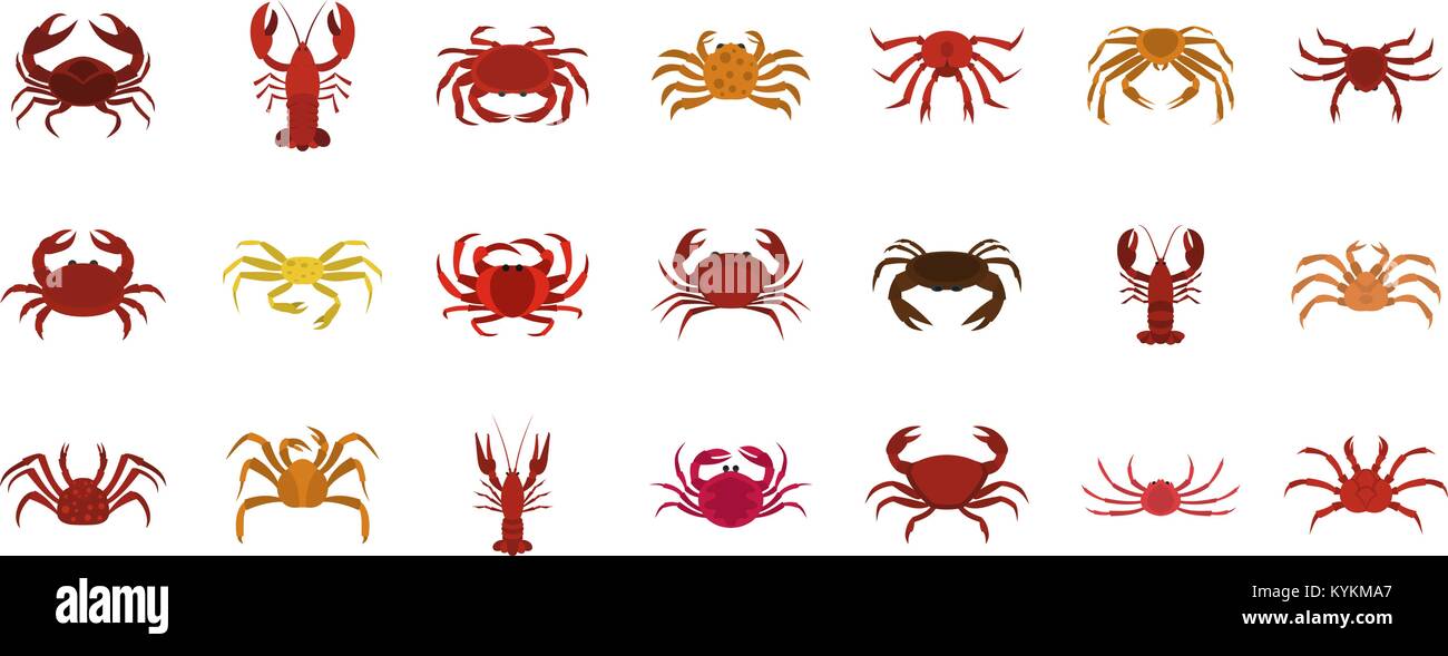 Cancer icon set, flat style Stock Vector Image & Art - Alamy