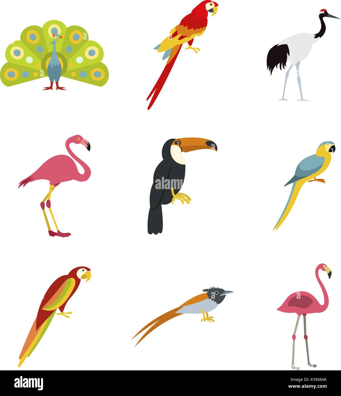 Parrotbirds Stock Vector Images - Alamy