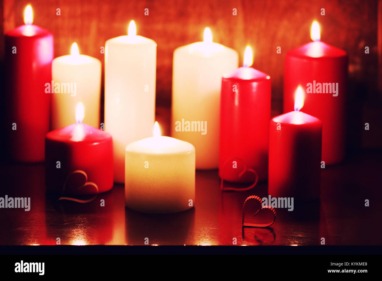 candlelight set love Stock Photo - Alamy