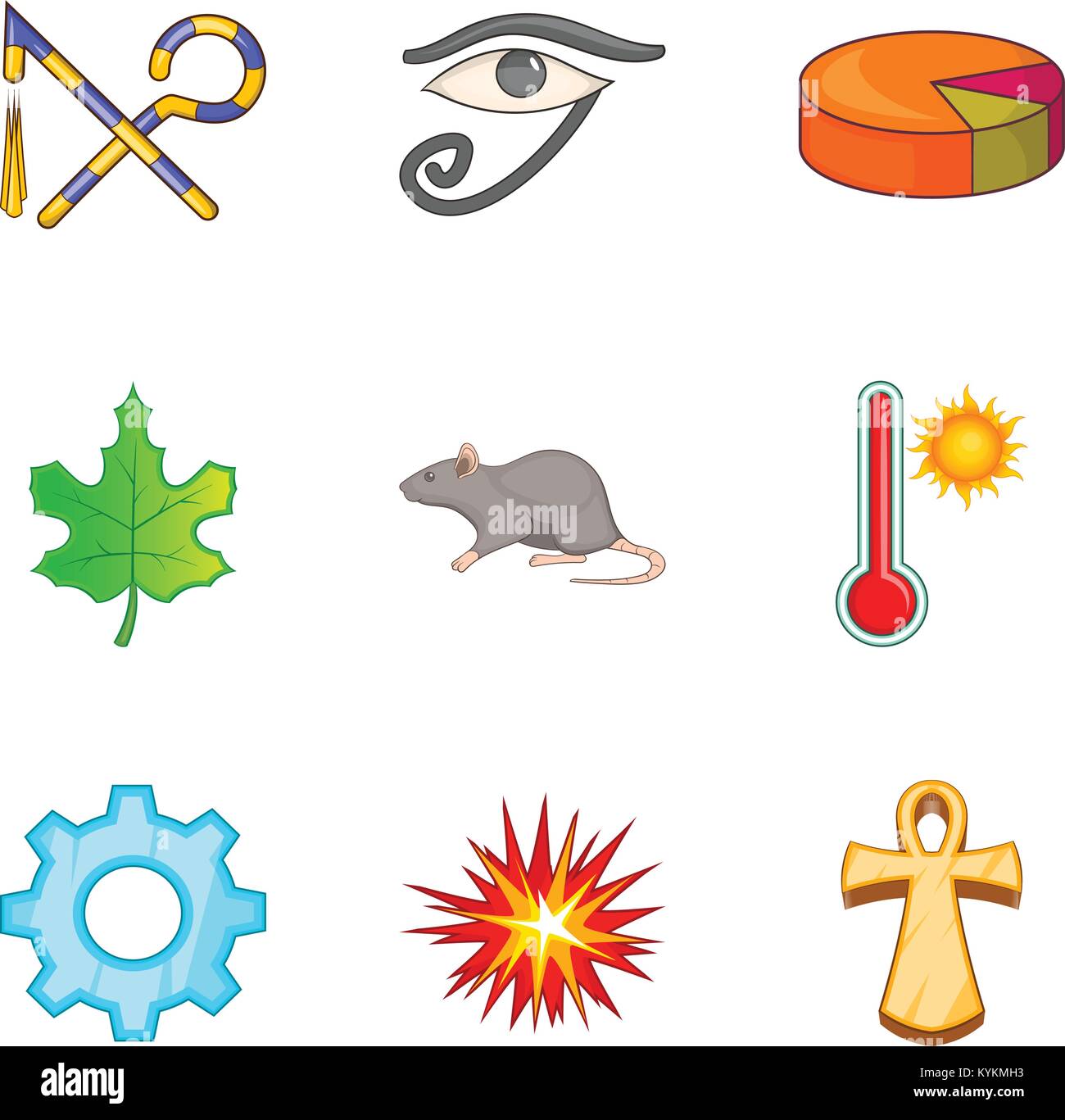 Eastern sign icons set, cartoon style Stock Vector Image & Art - Alamy