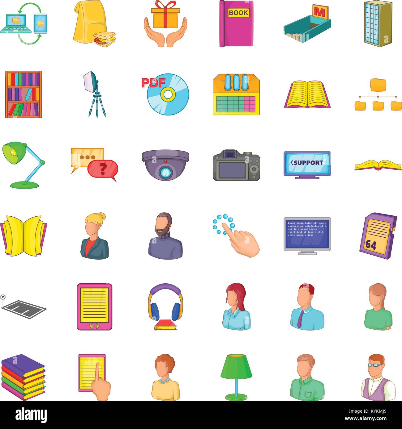 Library computer school librarian Stock Vector Images - Alamy