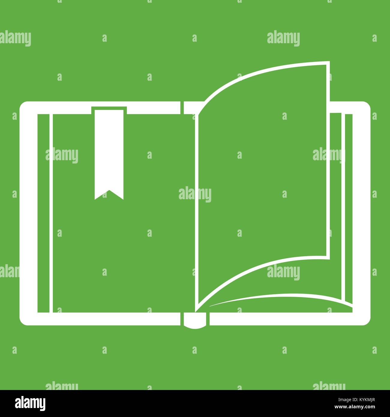 Open book icon green Stock Vector Image & Art - Alamy