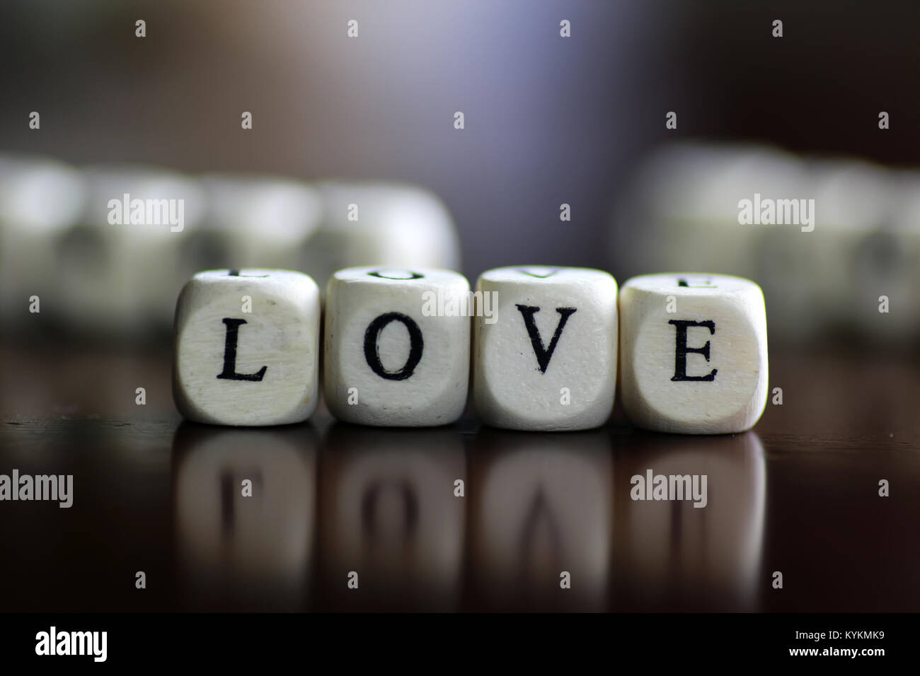 text cube love family Stock Photo - Alamy