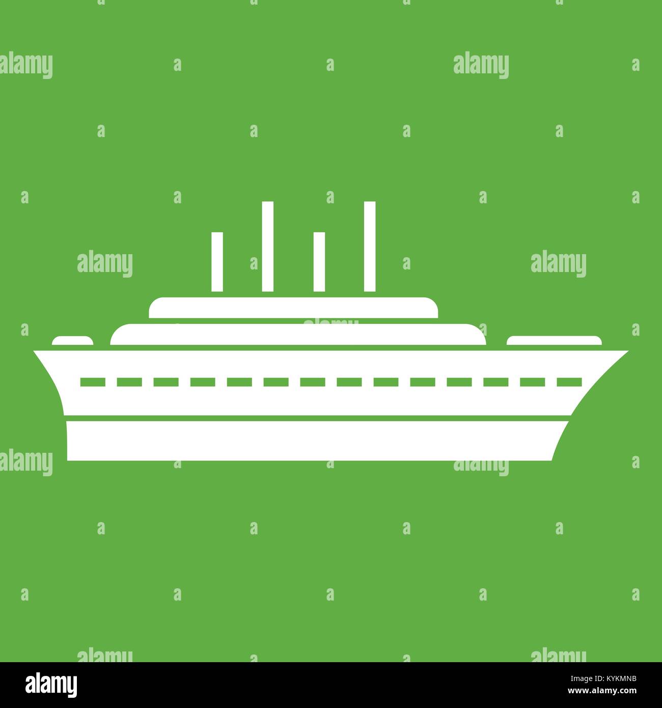 Ship icon green Stock Vector Image & Art - Alamy