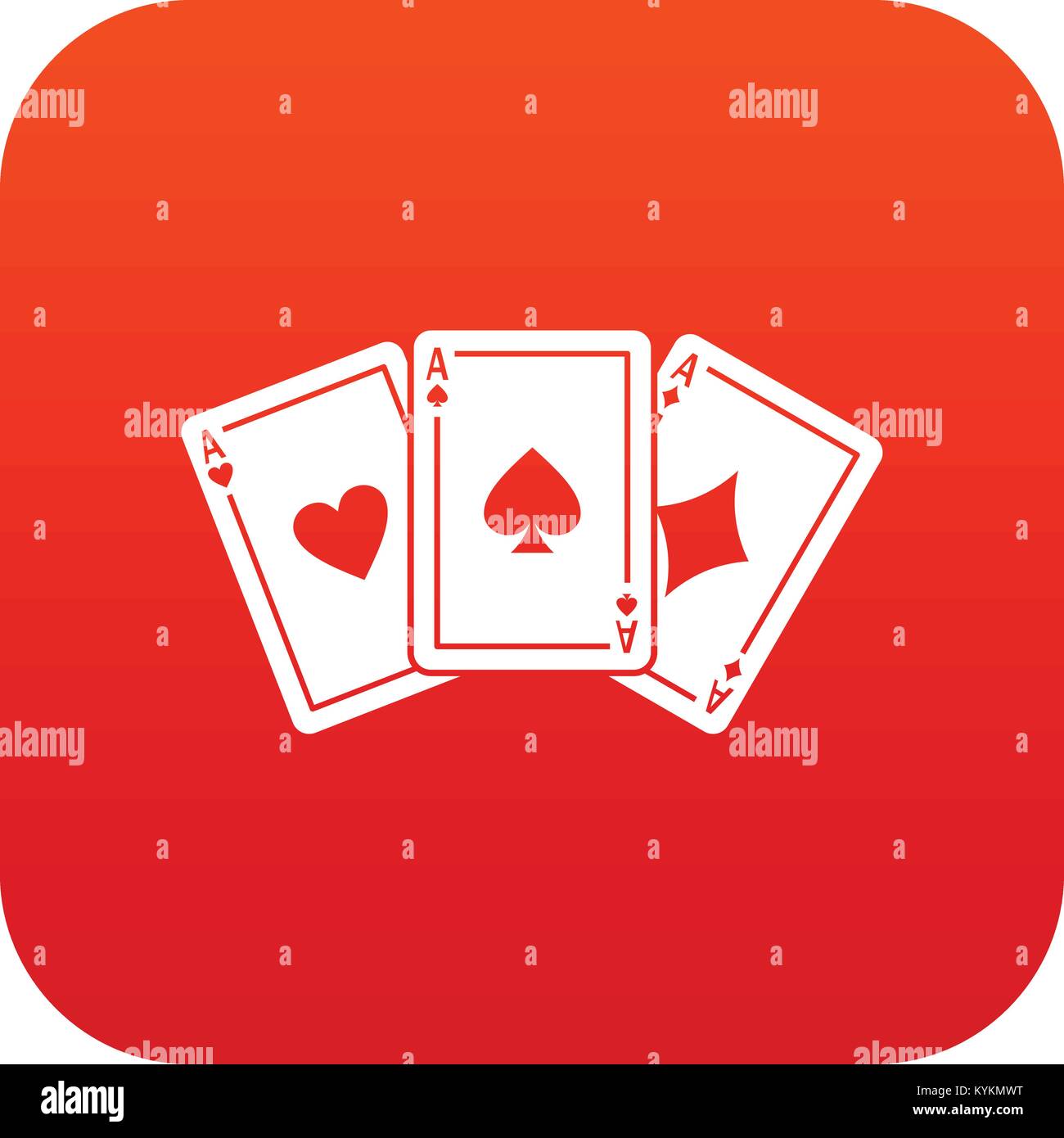 Three aces playing cards icon digital red Stock Vector Image & Art - Alamy