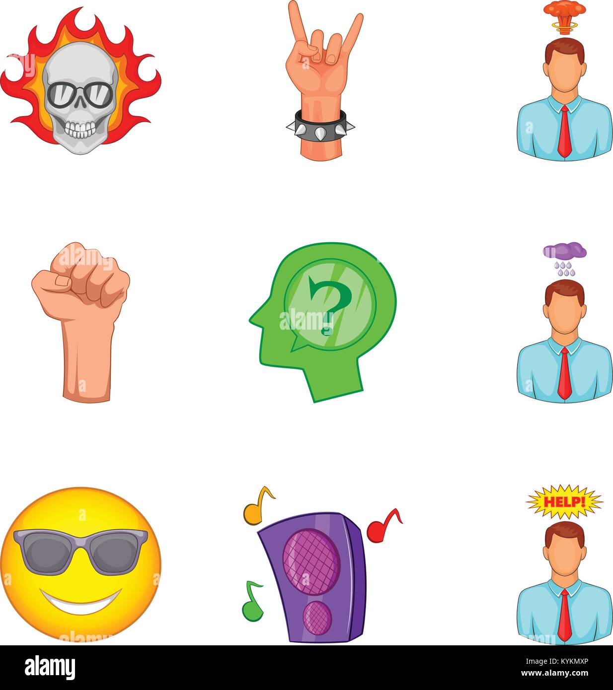 Sensual icons set, cartoon style Stock Vector Image & Art - Alamy