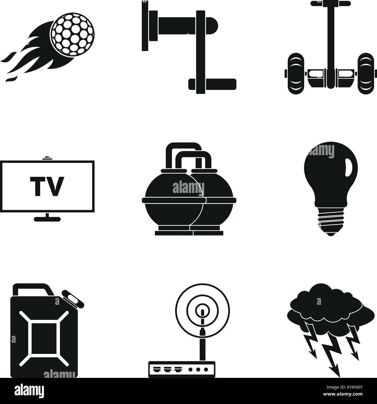 Vigor icons set, simple style Stock Vector Image & Art - Alamy