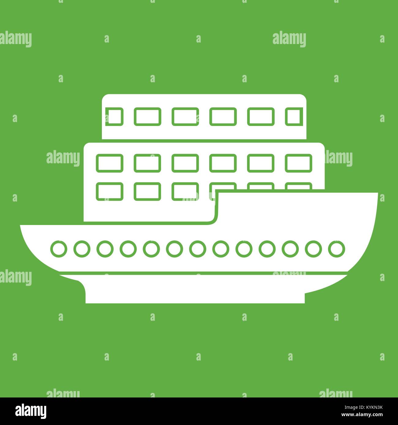 Large passenger ship icon green Stock Vector Image & Art - Alamy