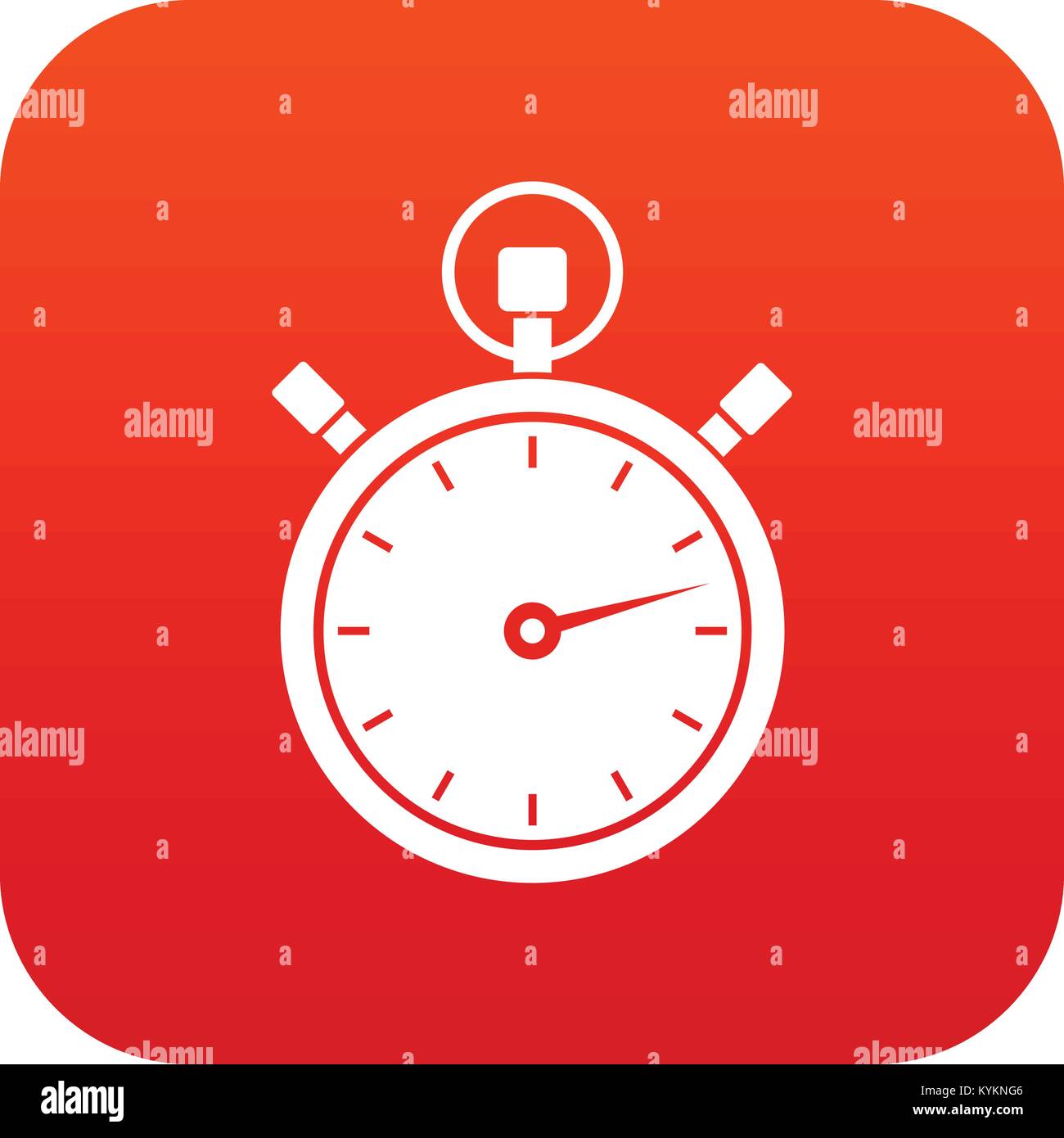 Stopwatch icon digital red Stock Vector Image & Art - Alamy