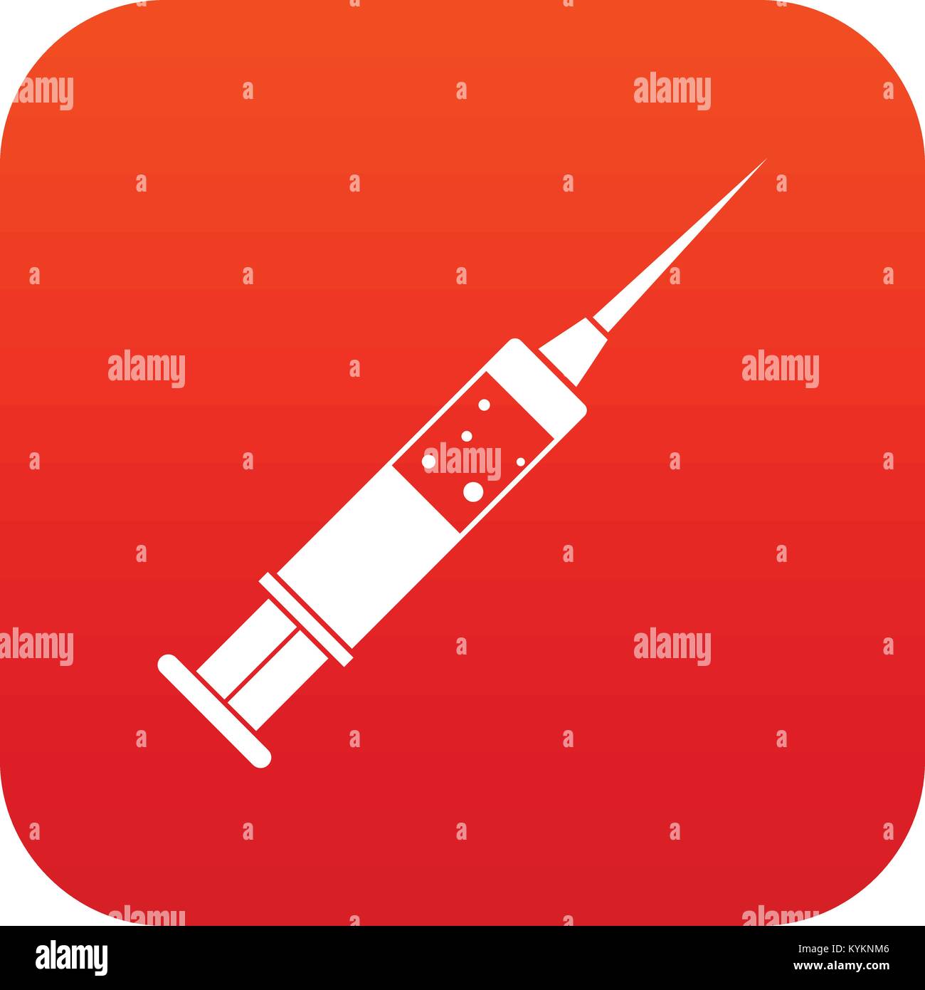 Injection syringe icon digital red Stock Vector Image & Art - Alamy