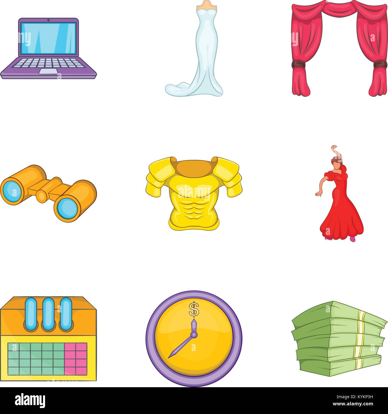 Cultural centre icons set, cartoon style Stock Vector Image & Art - Alamy