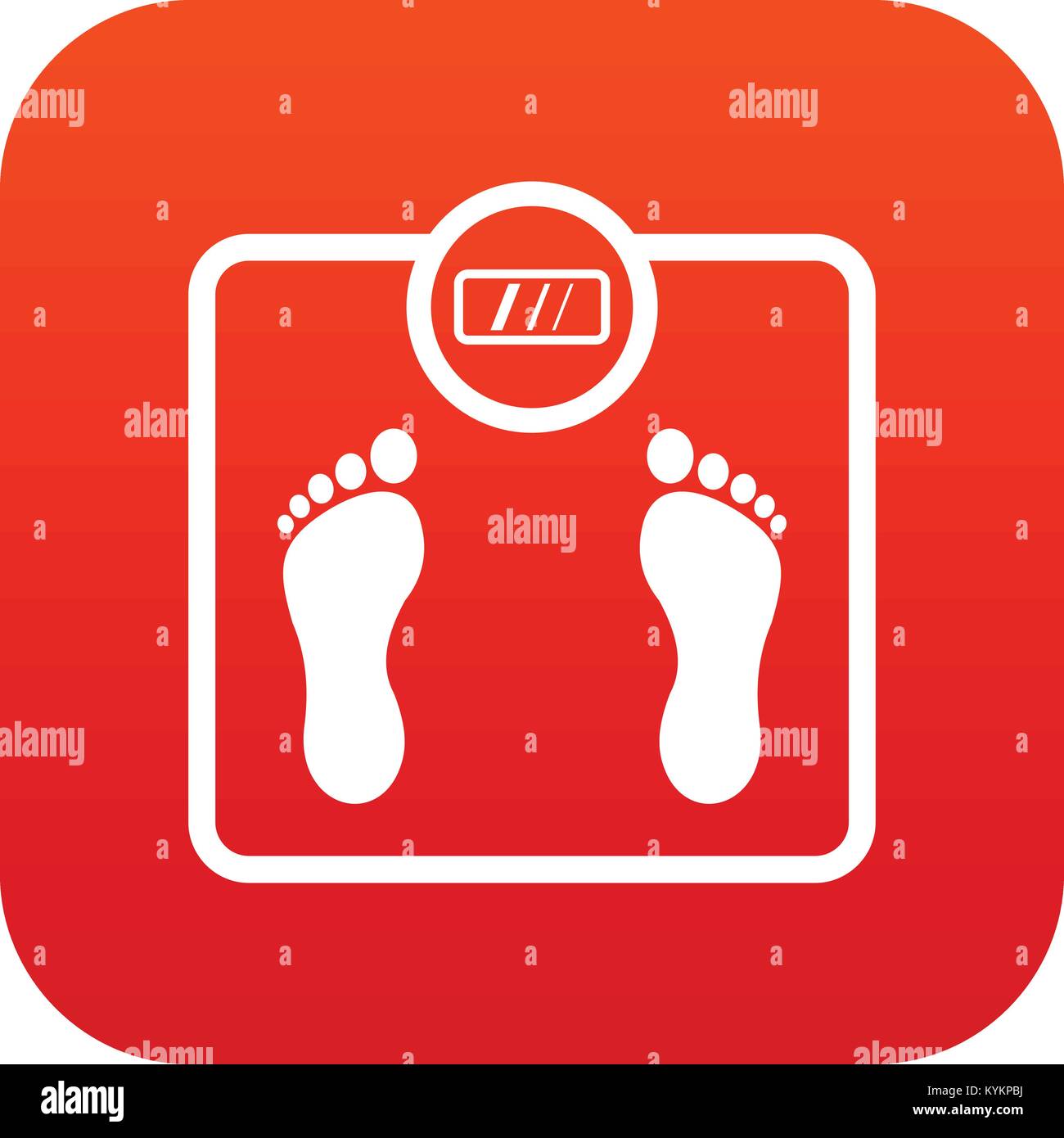 Floor scales icon digital red Stock Vector Image & Art - Alamy