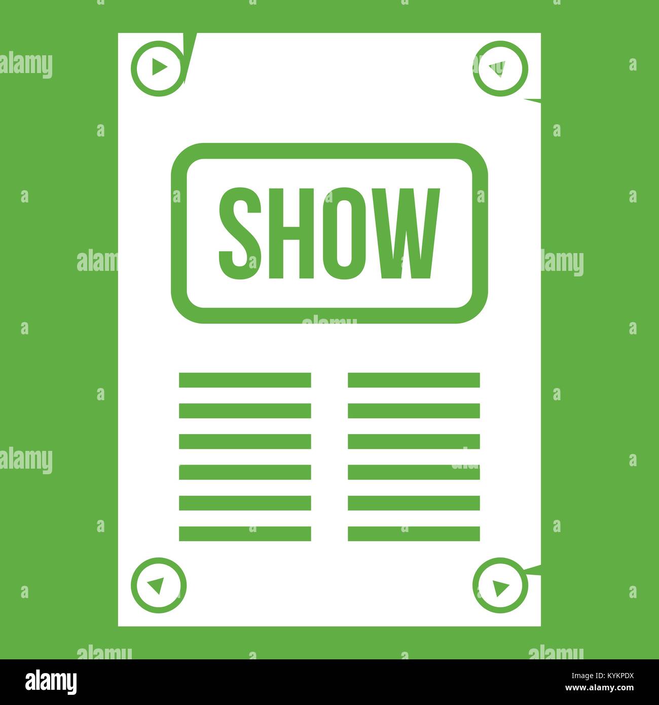 Poster icon green Stock Vector Image & Art - Alamy