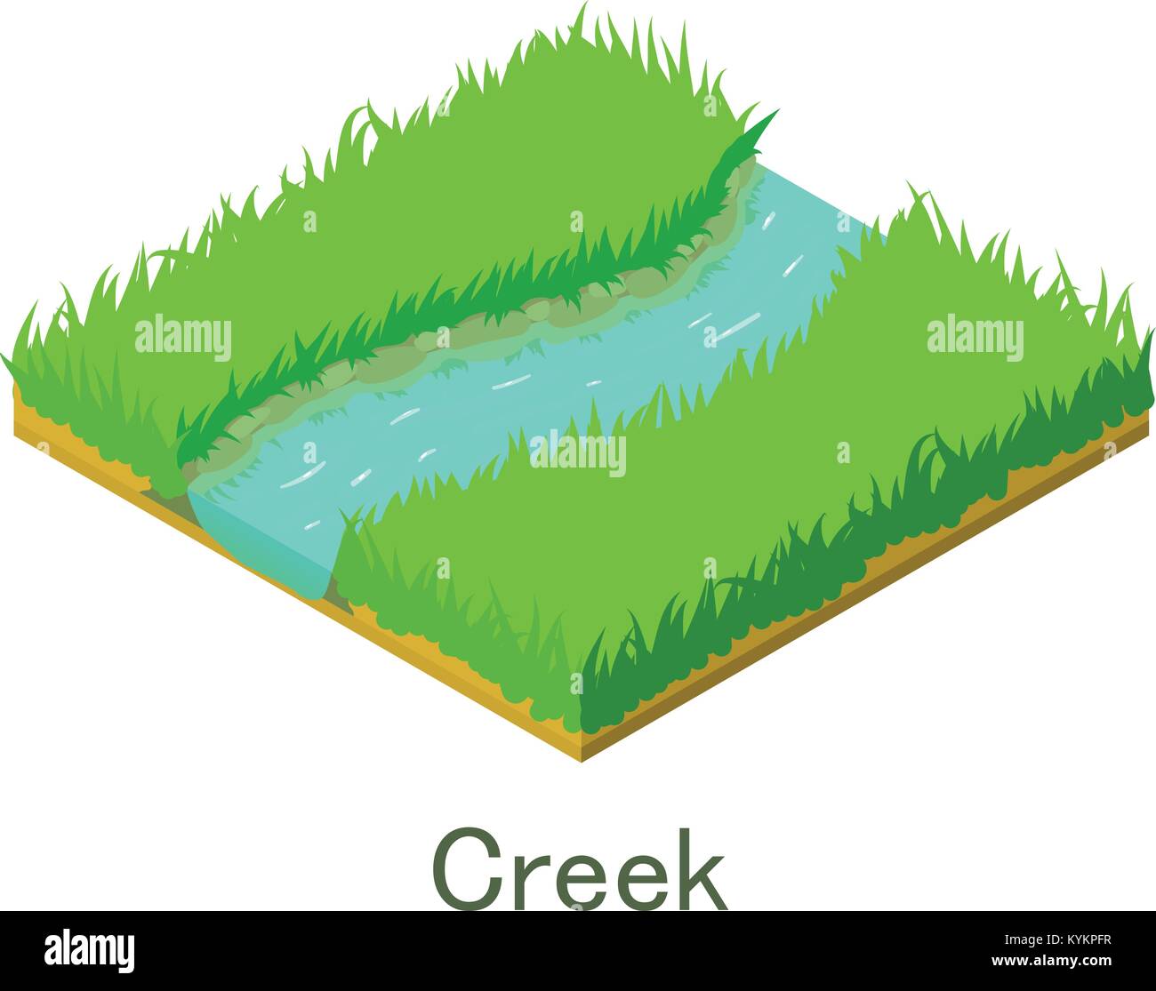 Creek icon, isometric style Stock Vector Image & Art - Alamy