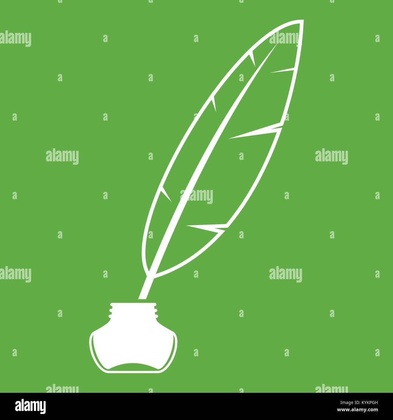 Green inkwell Stock Vector Images - Alamy