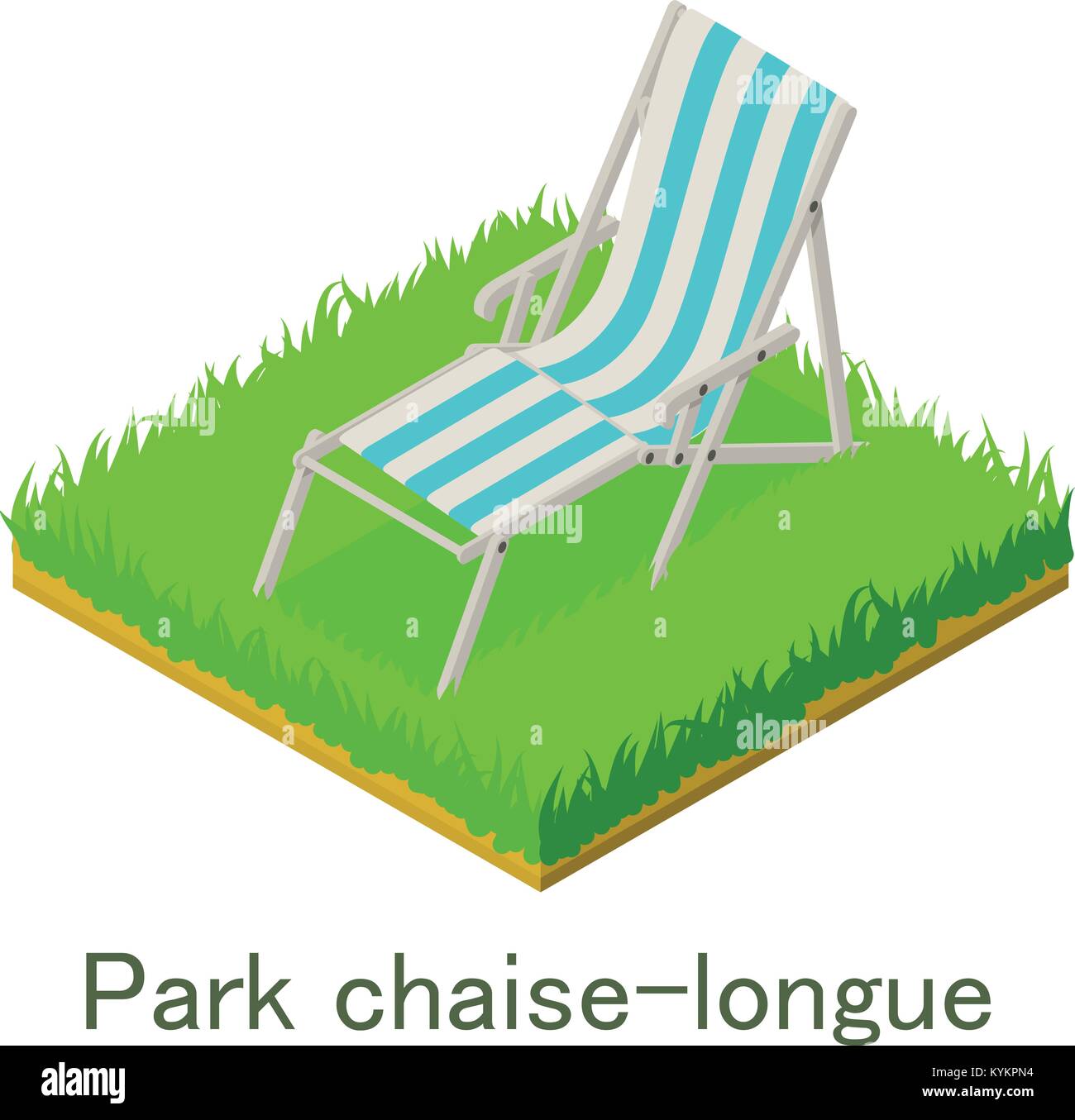 Park chaise-longue icon, isometric style Stock Vector Image & Art - Alamy