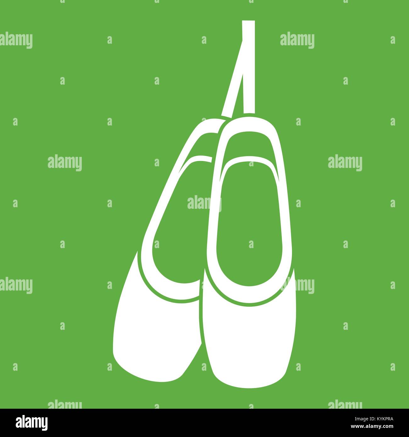Pointe shoes icon green Stock Vector Image & Art - Alamy
