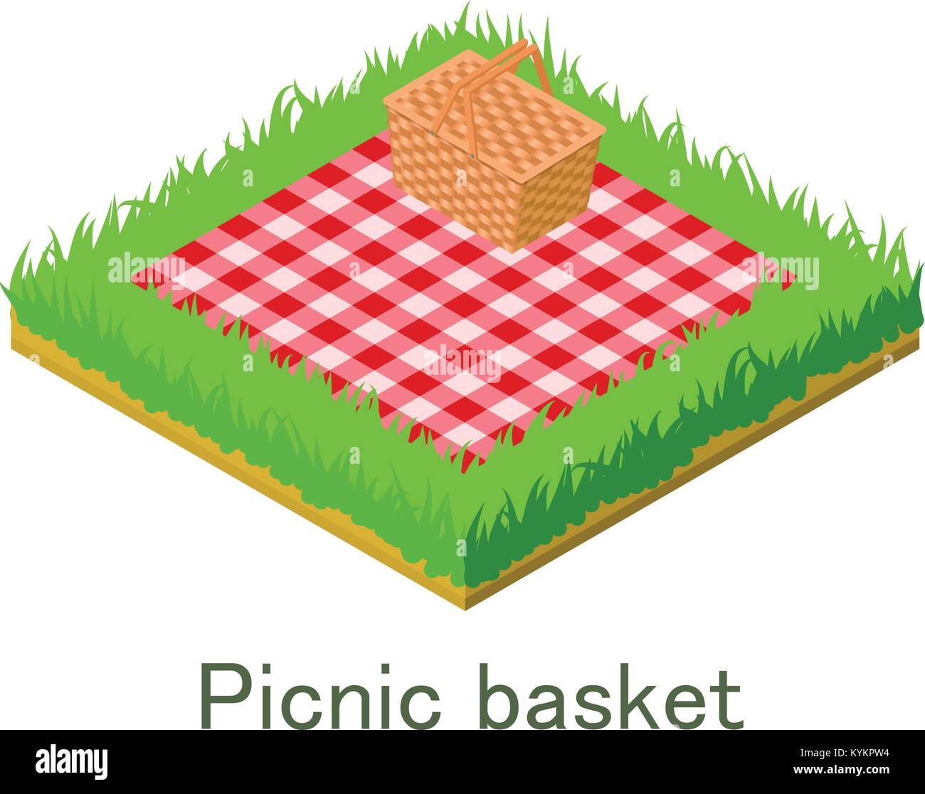 Picnic bascet icon, isometric style Stock Vector Image & Art - Alamy
