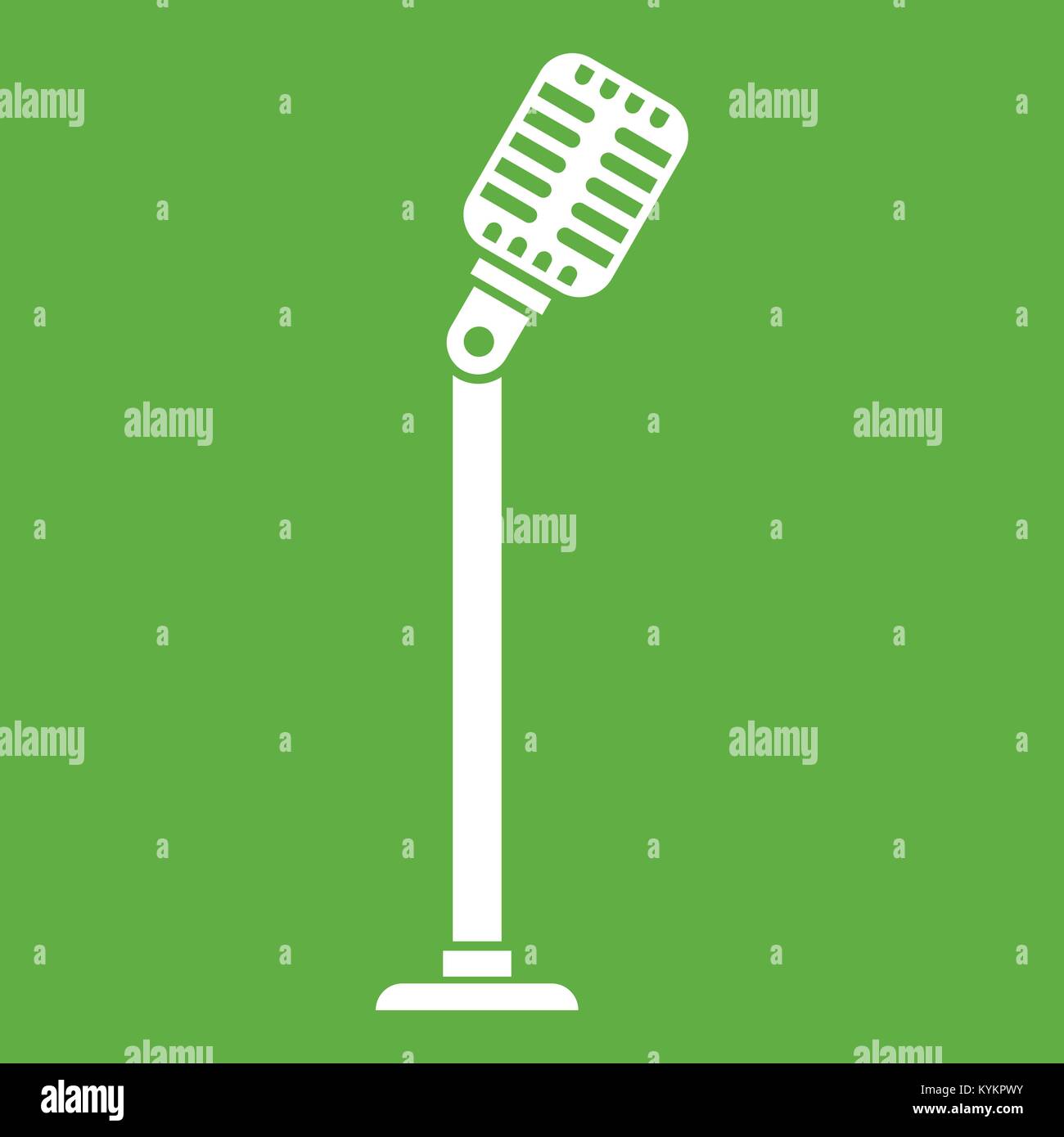 Microphone on stand icon green Stock Vector Image & Art - Alamy