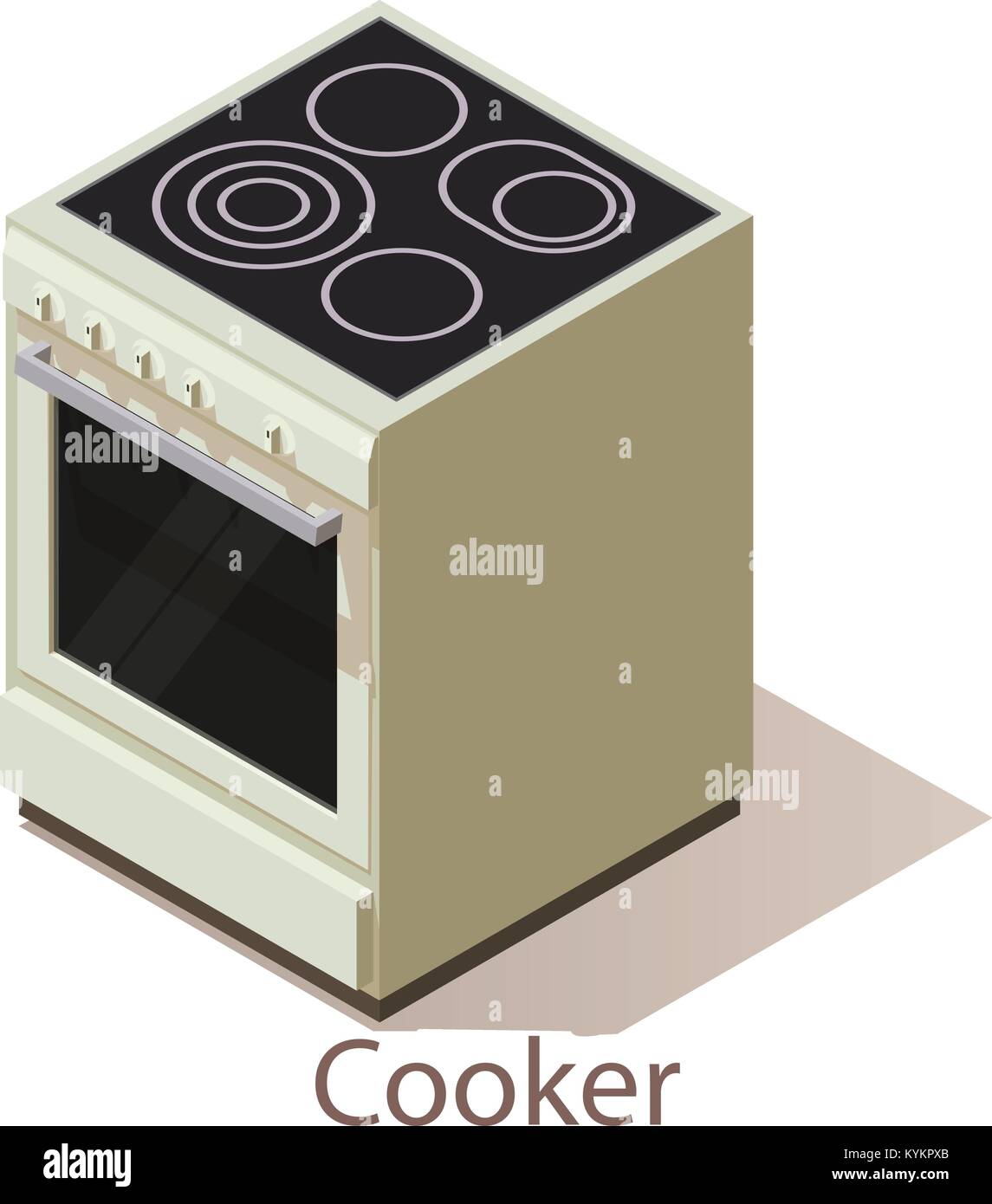 Cooker icon, isometric style Stock Vector Image & Art - Alamy
