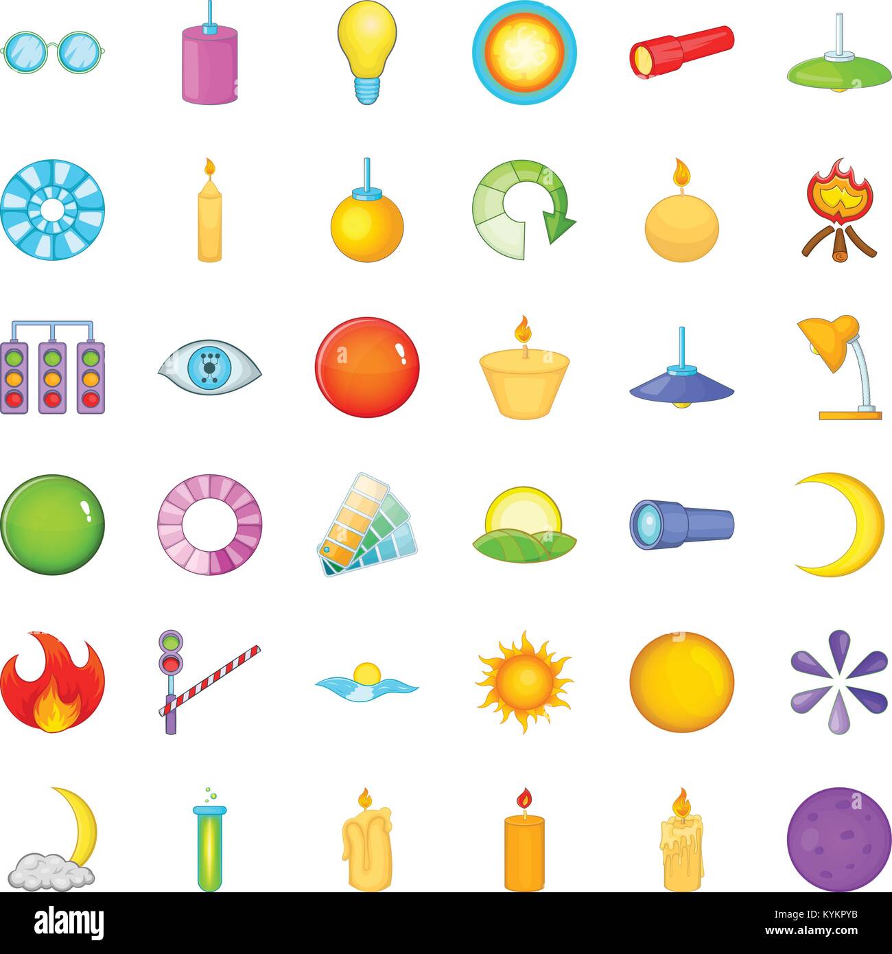 Circle icons set, cartoon style Stock Vector Image & Art - Alamy