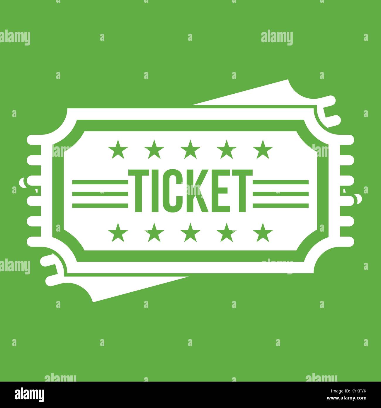 Ticket icon green Stock Vector Image & Art - Alamy