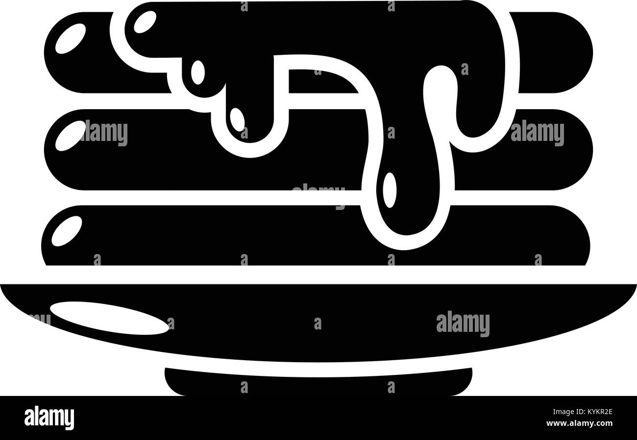 Vector illustration stack pancakes Black and White Stock Photos ...