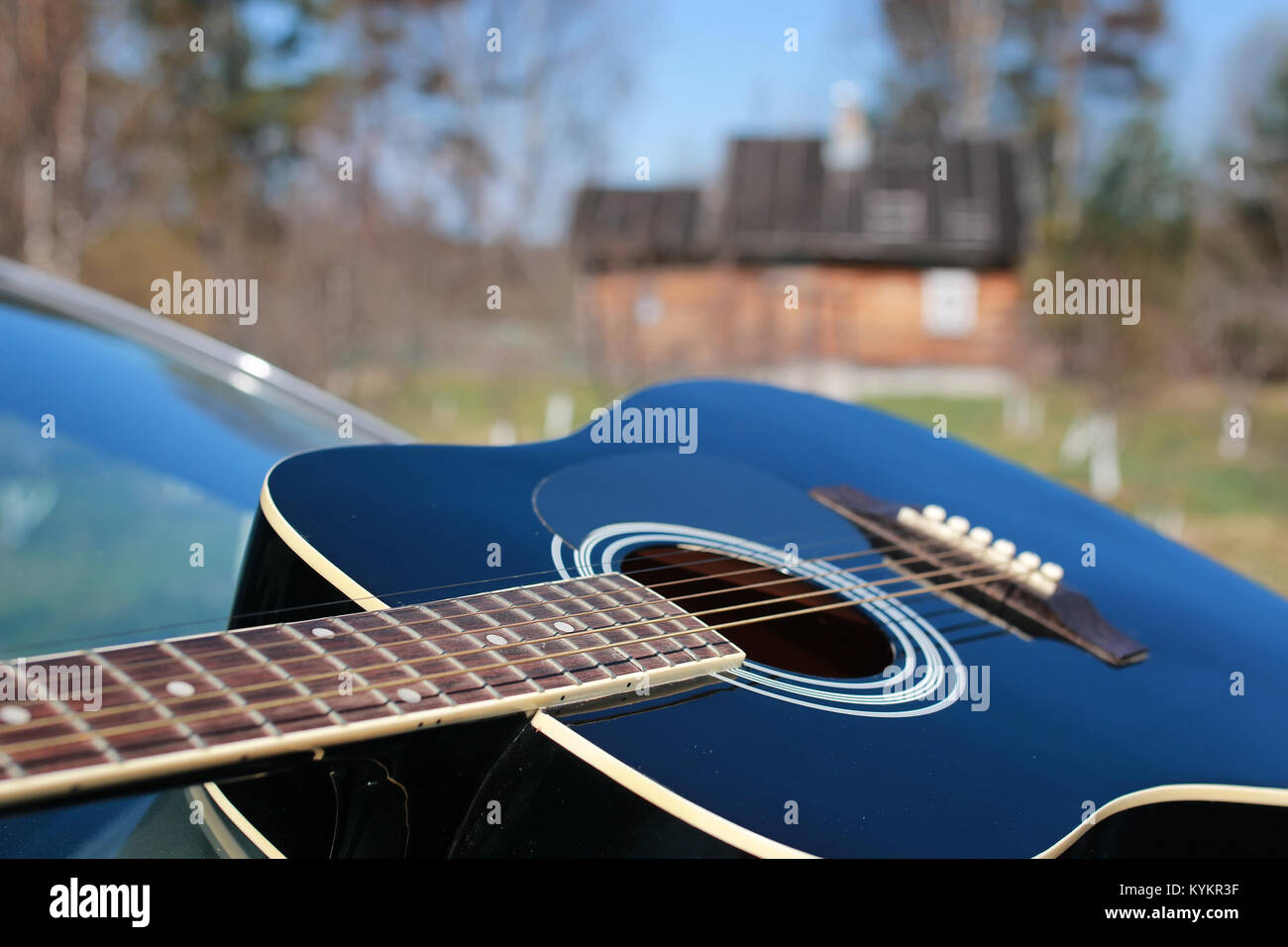 guitar outdoor near car Stock Photo - Alamy