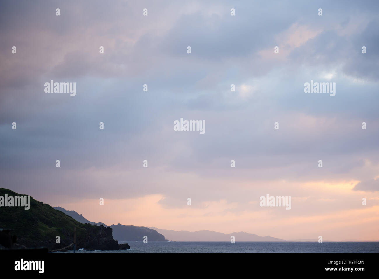 Batanes coastline at sunset Stock Photo - Alamy