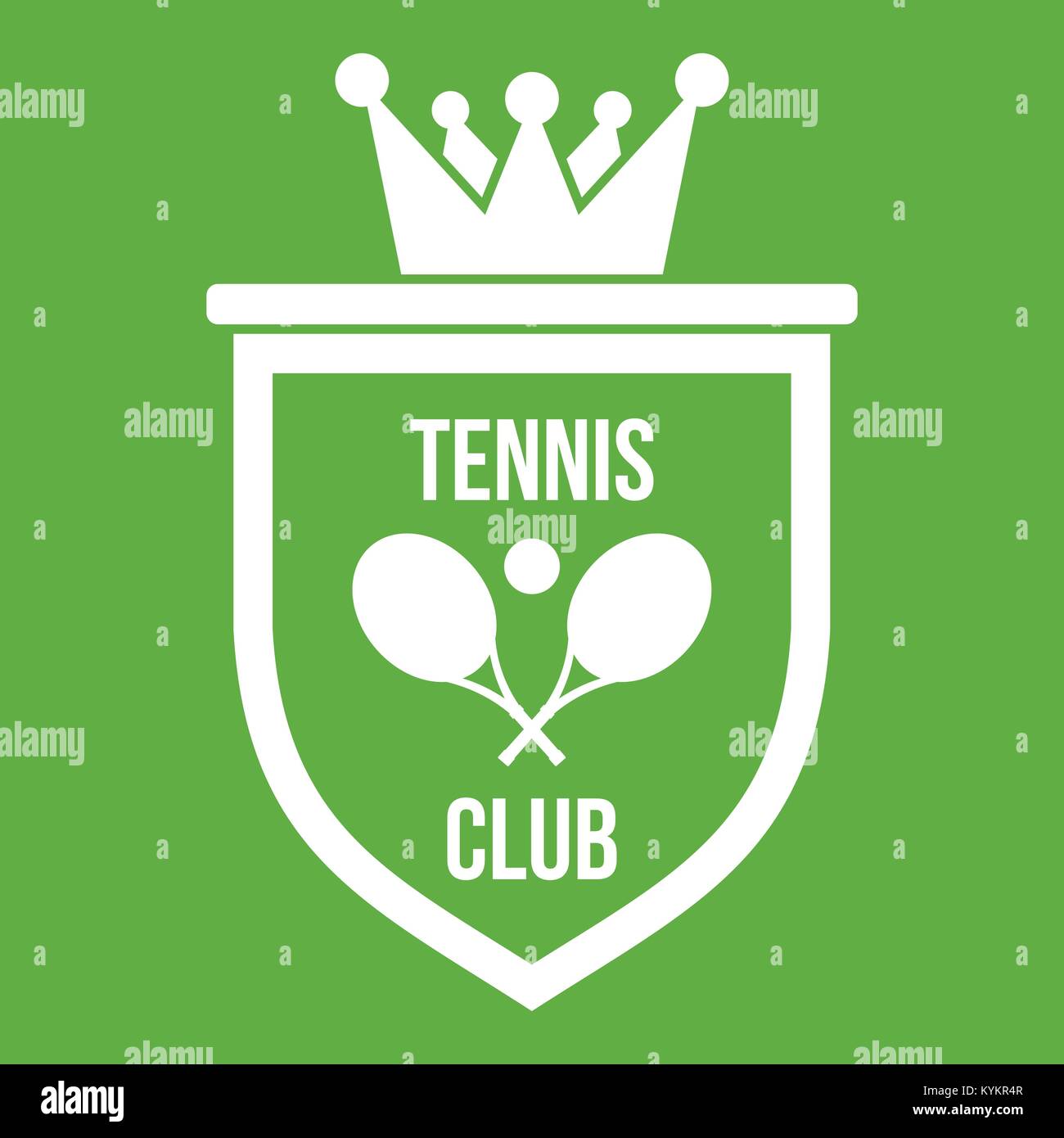 Coat of arms of tennis club icon green Stock Vector Image & Art - Alamy