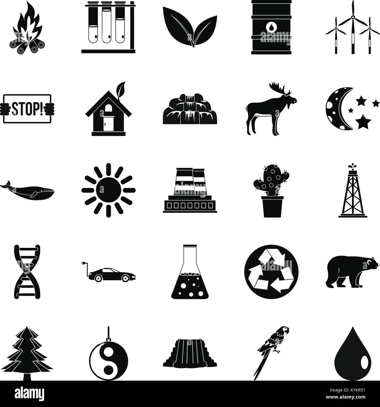 Exoplanet icons set, simple style Stock Vector Image & Art - Alamy