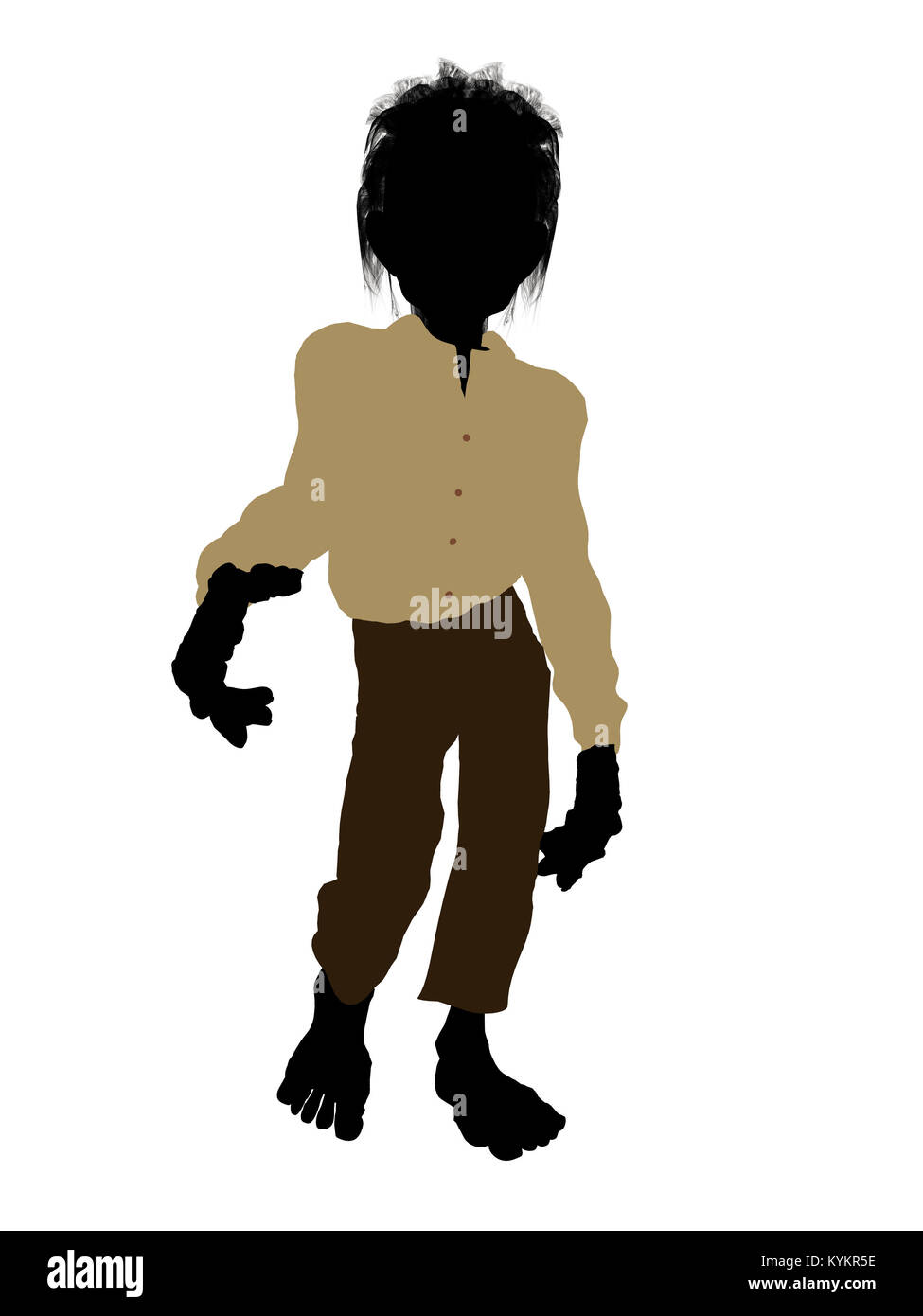 Dwarf illustration silhouette on a white background Stock Photo - Alamy