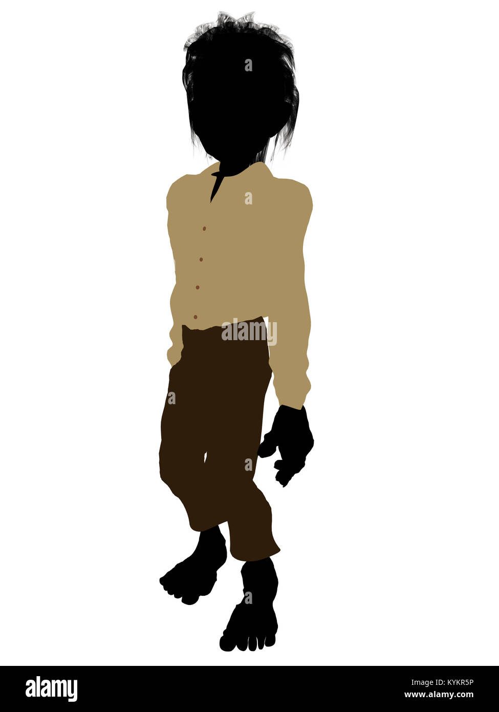 Dwarf illustration silhouette on a white background Stock Photo - Alamy