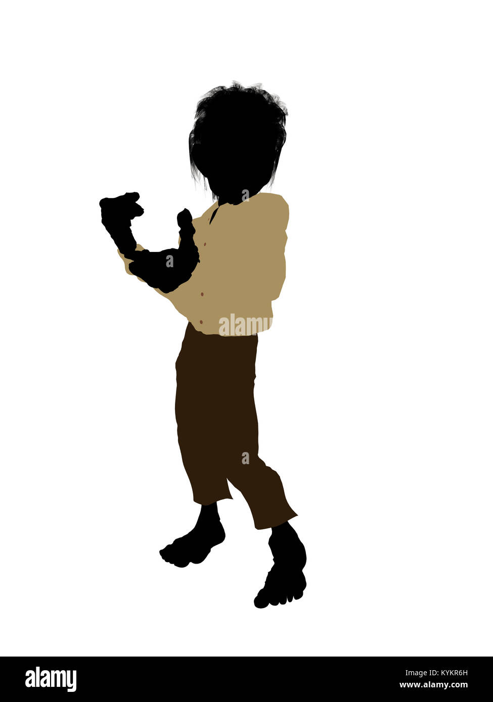Dwarf illustration silhouette on a white background Stock Photo - Alamy