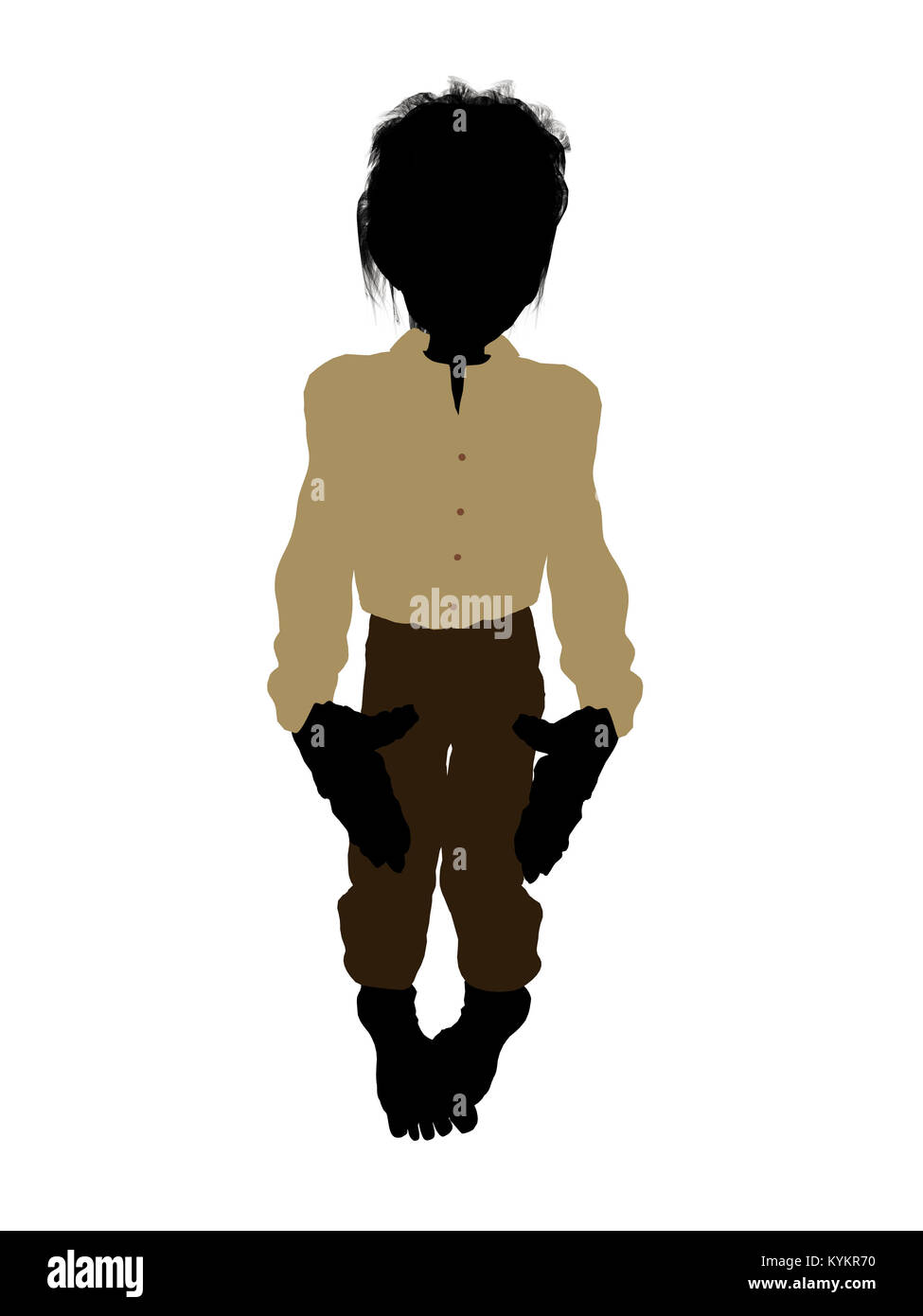 Dwarf illustration silhouette on a white background Stock Photo - Alamy