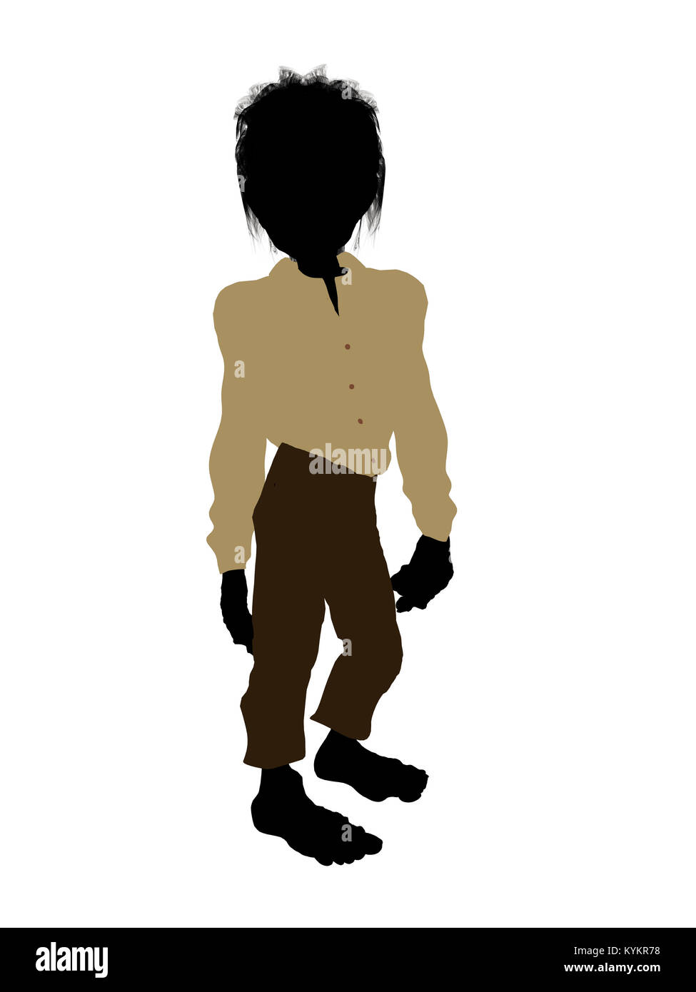Dwarf illustration silhouette on a white background Stock Photo - Alamy