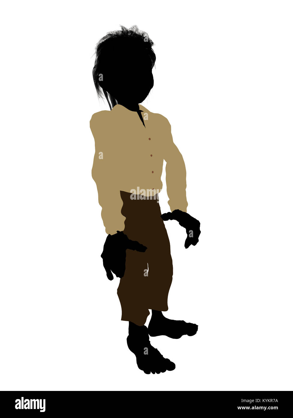 Dwarf illustration silhouette on a white background Stock Photo - Alamy