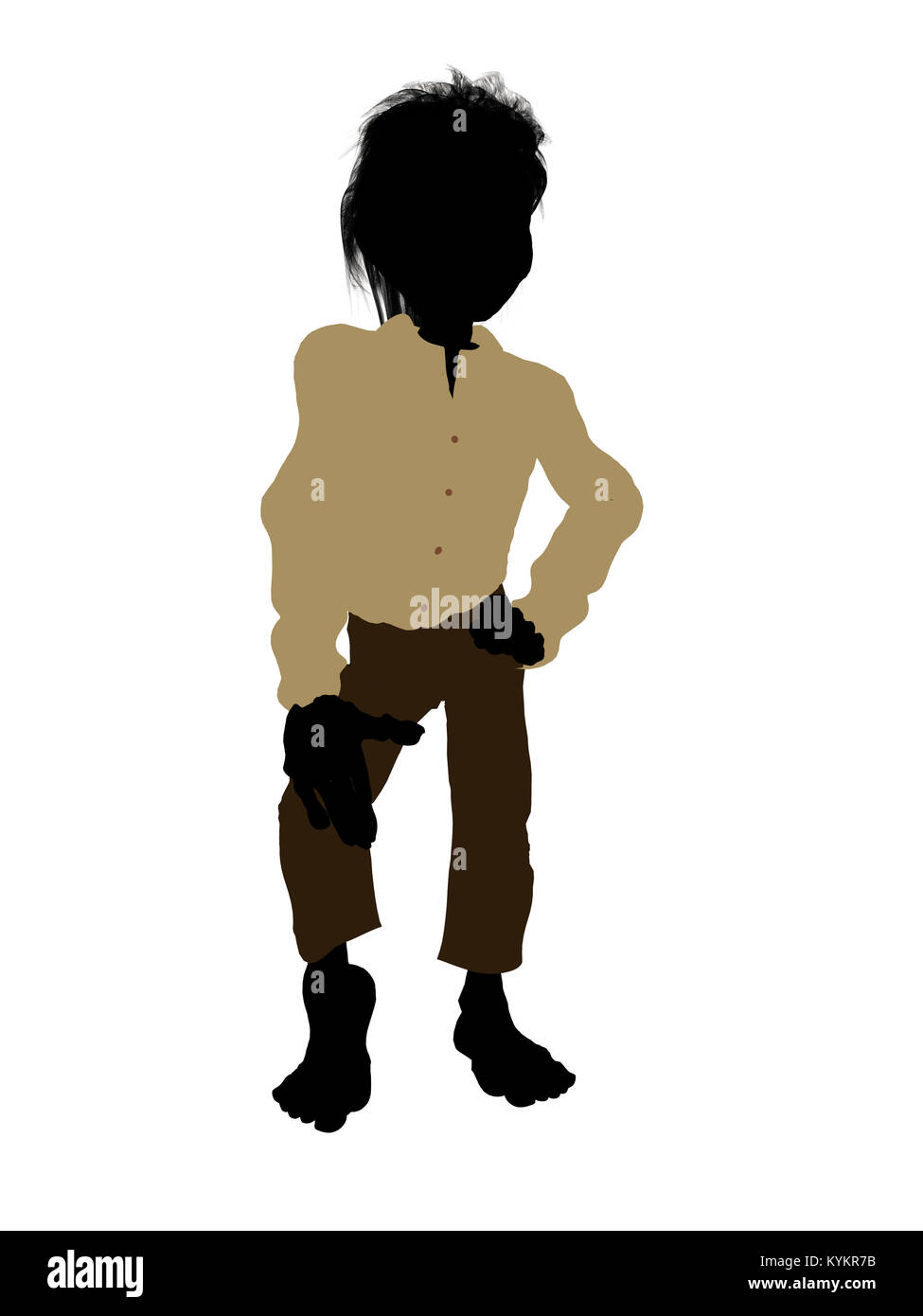Dwarf illustration silhouette on a white background Stock Photo - Alamy