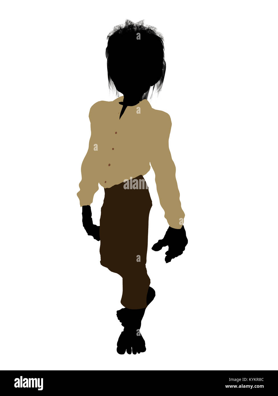 Dwarf illustration silhouette on a white background Stock Photo - Alamy