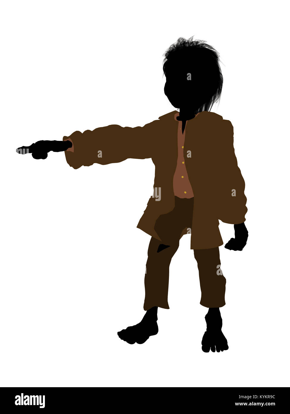 Dwarf illustration silhouette on a white background Stock Photo - Alamy