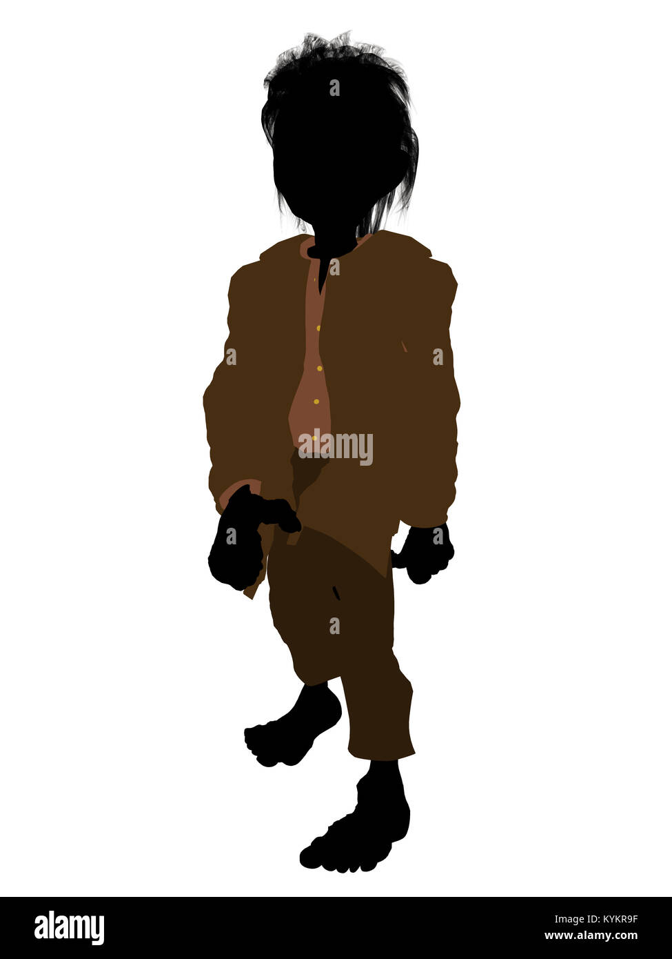 Dwarf illustration silhouette on a white background Stock Photo - Alamy