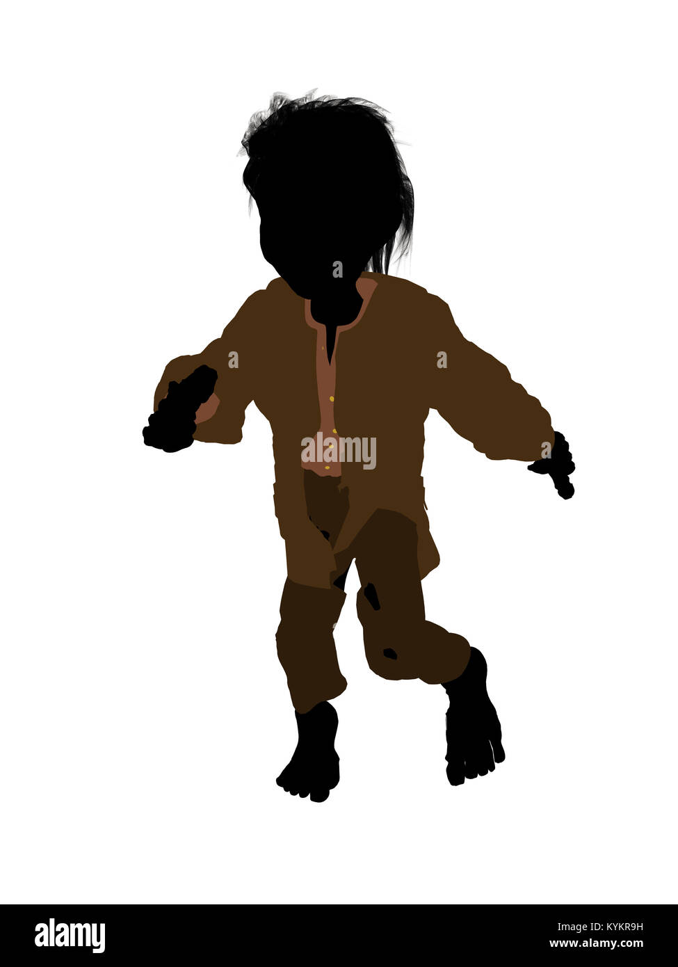 Dwarf illustration silhouette on a white background Stock Photo - Alamy