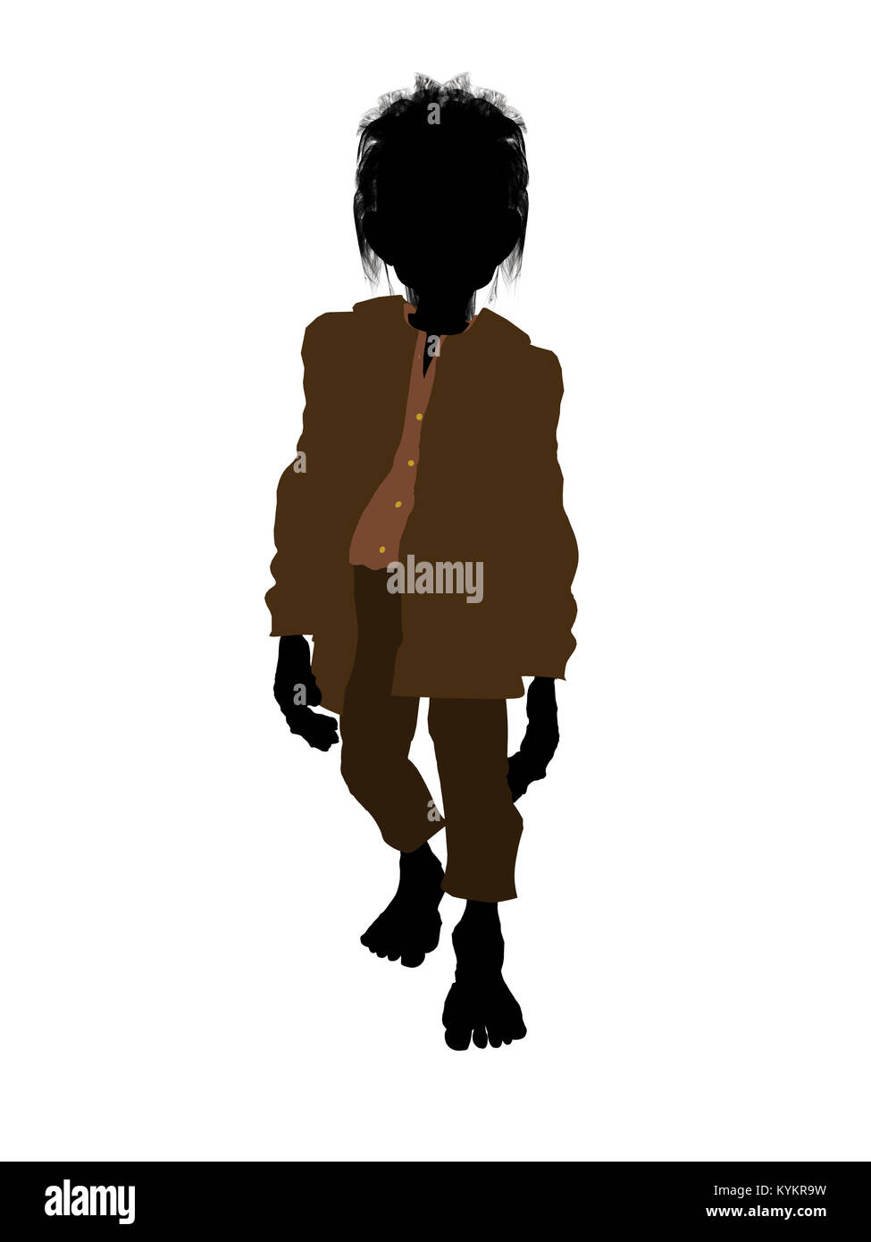 Dwarf illustration silhouette on a white background Stock Photo - Alamy