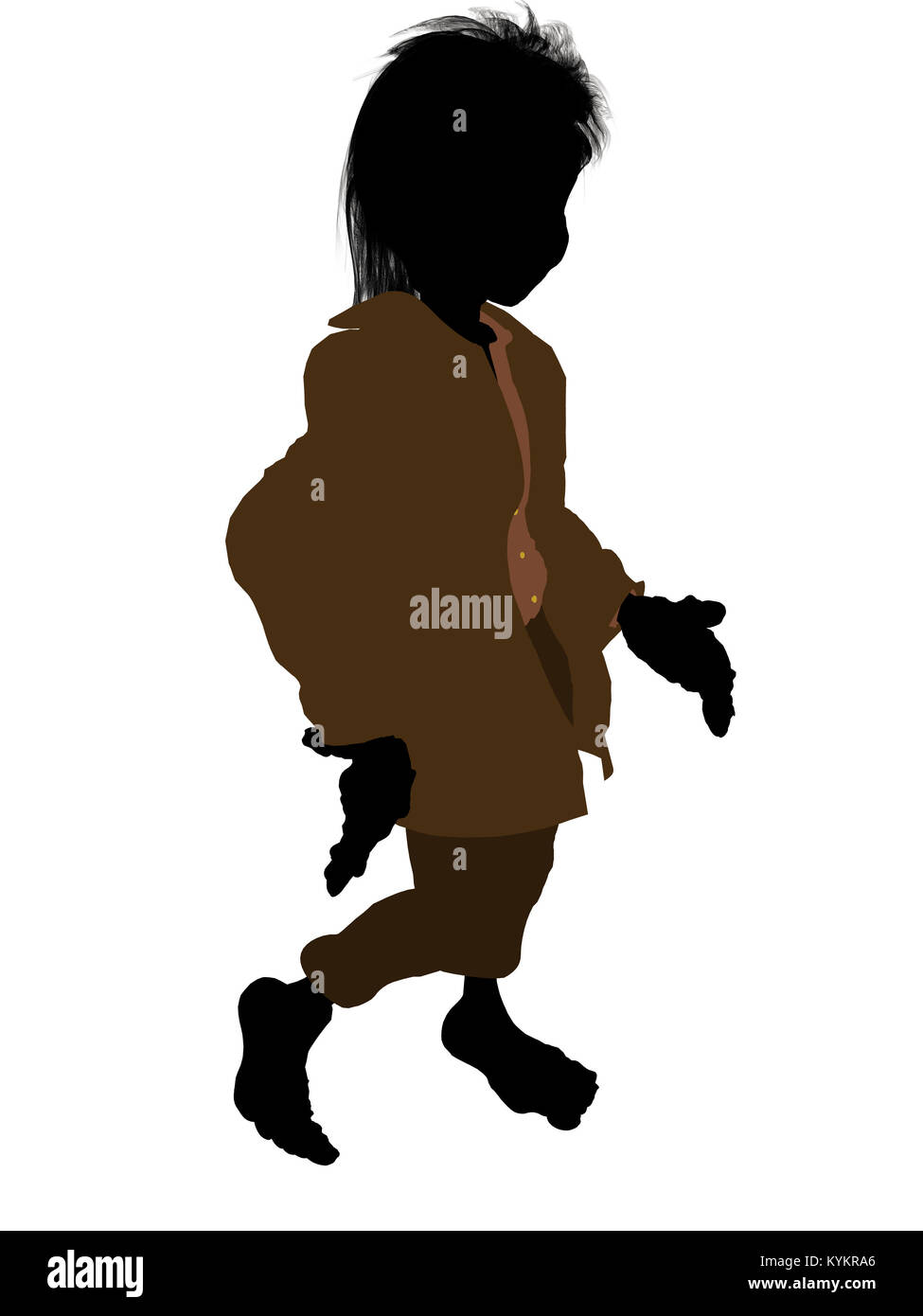 Dwarf illustration silhouette on a white background Stock Photo - Alamy