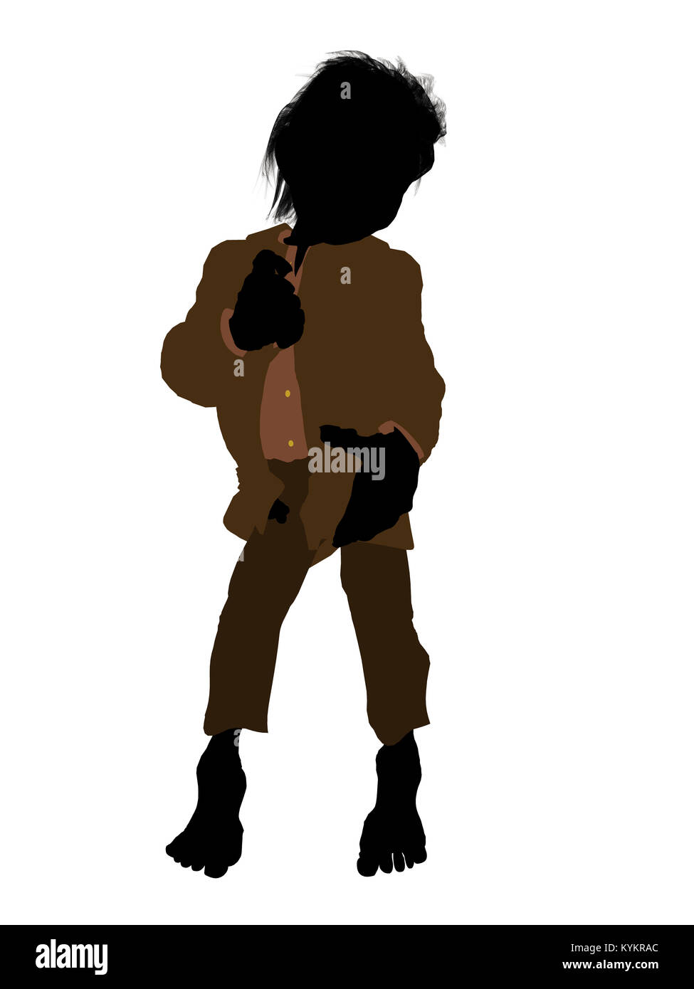 Dwarf illustration silhouette on a white background Stock Photo - Alamy