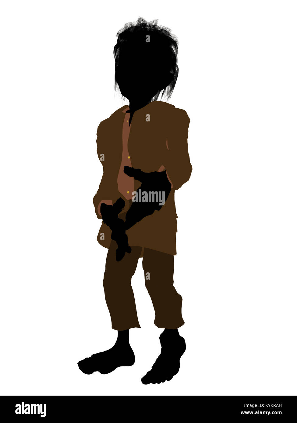 Dwarf illustration silhouette on a white background Stock Photo - Alamy